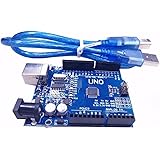 Robotly UNO R3 SMD Board ATmega328P with USB Cable compatible with Arduino IDE Projects : Amazon ...