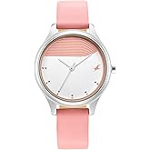 Fastrack Quartz Analog White Dial Leather Strap Watch for Girls ...