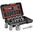 Thinkwork Impact Bolt Extractor Set, 13+1 Pieces Nut Removal Tool ...