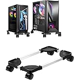 Hmseng Adjustable Pc Stand for Floor, Cpu Tower Stand with 4 Rolling ...