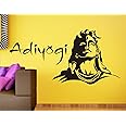 Wall Guru PVC Lord Shiva and Adiyogi Vinyl Wall Sticker Size(59 * 69 ...