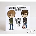 OASIS Liam and Noel Gallagher Birthday Card- Mad Fer It! : Amazon.co.uk ...