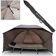 NGT FISHING UMBRELLA CARP SHELTER BROLLY WITH SIDES AND STORM POLES 60 ...