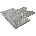 Ambience Products Greek Key Pattern Bath Mats 2 Piece Sets Non Slip ...