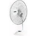 Status Desk Fan, 12 Inch Oscillating White Portable Fan, 3 Speed ...