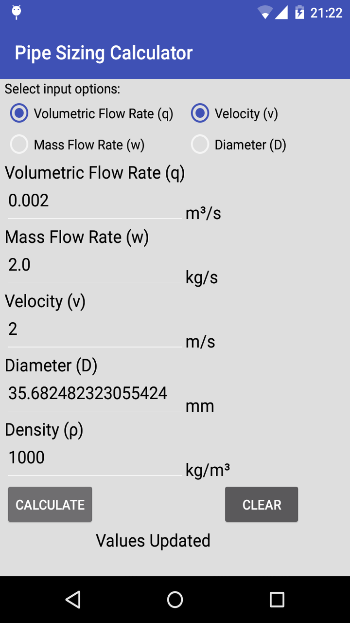 Pipe Sizing Calculator : Amazon.co.uk: Apps & Games