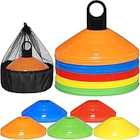 Vertent Football Cones (Set of 50) - Agility Football Cones with Carry ...