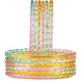 Buy KAMAK Plain and Glossy Finished Raindrop Glass Bangle Set For Women ...