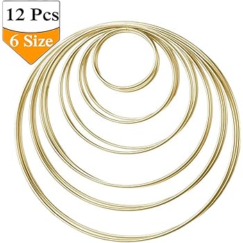 10 Pieces Metal Rings Hoops Craft Metal Hoops for Dream Catcher, 10 ...