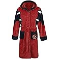 Deadpool Official Marvel Fleece Adult Dressing Gown Bathrobe, Red, One ...