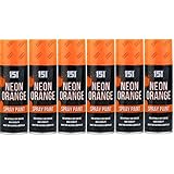 6 x 200ml Neon Spray Paint Fluorescent Aerosol Auto Car DIY Art Craft ...