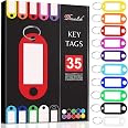Key Tags with Labels - Pack of 35 Durable Key Fobs with Split Keyrings ...