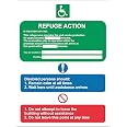 Refuge emergency disabled fire action safety sign - 1.2mm Rigid plastic ...