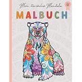 Mein tierisches Mandala Malbuch: 50 Tiermandalas für Kinder ab 10 ...
