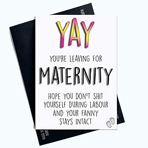 Work Colleague Congratulations Maternity Card Funny Maternity Leave ...