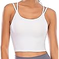 ZAIQUN Women Padded Sports Bra Wirefree for Fitness Workout Running Shirts Yoga Tank Top ...