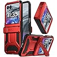 Poetic Spartan Case for Motorola Moto Razr 50 2024,[Kickstand][Hinge Protection][20FT Mil-Grade ...
