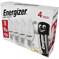 Energizer Led Candle 5.5W 40W Screw Bulbs 4 Pack (Warm White, E14 ...