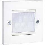 Philex 70435R Single Width Brushed Cable Entry/Exit Faceplate,White ...