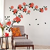 Decals Design 'Flower Branch with Birds' Wall Sticker (PVC Vinyl, 50 cm ...