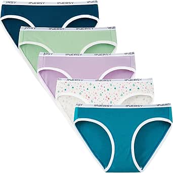 INNERSY Teen Girls Pants Cotton Underwear Bikini Knickers for Teenager ...