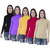 Buy Indistar Women's Wollen Warm Full Sleeves High Neck/Inner/Skivvy ...