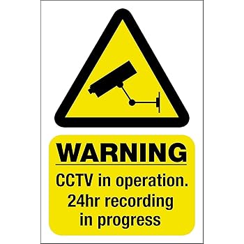 CCTV In Operation Sticker - Pack of 2 Security Camera Warning Sign ...
