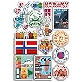 A4 Sticker Sheet Norway Vinyl Stickers - Norwegian Oslo Landmarks City ...