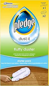 Pledge Fluffy Duster Starter Pack Including 1 Handle and 2 Refills ...
