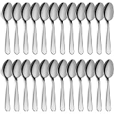 Joyfair Teaspoons Set of 24, Stainless Steel Dessert Spoon Set, Coffee ...