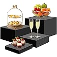 YumSur 4PCS Buffet Risers, Acrylic Food Riser Cupcake Stand Risers Food ...
