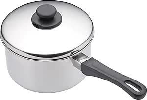 KitchenCraft Extra Deep Induction Saucepan with Lid, 12cm Stainless ...