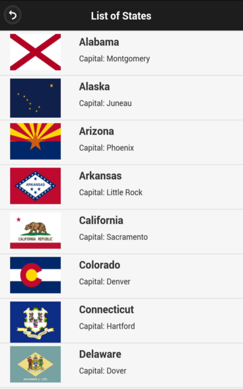 US States Capitals & Flag Quiz : Amazon.co.uk: Apps & Games