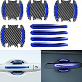 8Pieces 3D Universal Carbon Fiber Auto Door Handle Scratch Protection ...