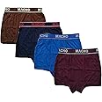 Macho Men's Cotton Mini Fine Assorted Trunk Pack of 4 (Size :85 CM ...