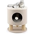 GYMAX Cat House Stool, 47cm Cats Condo Ottoman Kitty Bed with ...