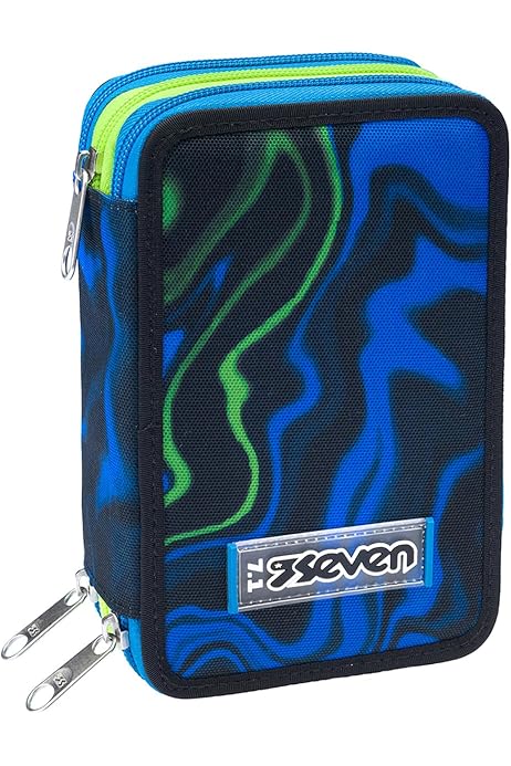 Astucci Seven Seven Portapenne Scuola Round Plus, Blu, Purple Spot ...
