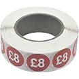 1000x 25 mm red Price self Adhesive Stickers Sticky Labels for Retail ...