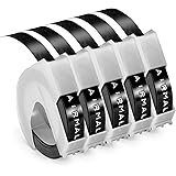 5 x Embossing Label Maker Tape Compatible with Dymo Omega Tape S0717930 ...