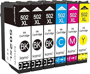 Kamo 502XL Printer Cartridges Multipack Compatible with Epson 502 502XL ...