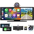 Carpuride W903 Wireless Carplay & Android Auto Car Stereo with 4K Dash Cam, Rear View Camera ...