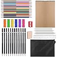 Drawing Sketching Pencils Set, 38pcs Art Kit with Black Zipper Bag ...
