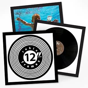 12” Inch Vinyl Record Frame - BLACK - Quality Wooden Picture Frame with ...
