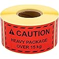 MD Labels Warning Labels on Roll - 100 x 50 mm - 500 - CAUTION - Heavy ...