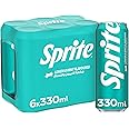 Sprite Lemon Mint Flavor Soda, Pack of 6x330ml Cans, Carbonated Soft ...