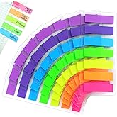 980 Pcs Colored Sticky Notes Flags 7 Color Index Tabs Index Flag Bright ...