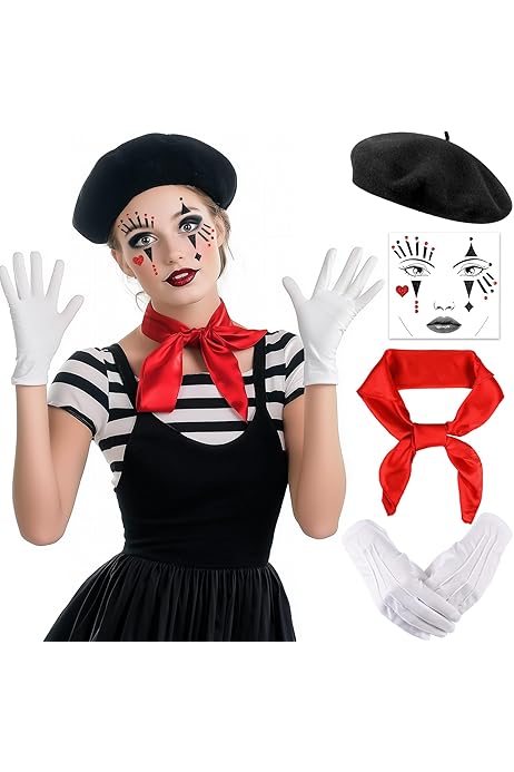 Costume Da Mimo Per Uomo Costumi Adulti Circo Clowns Uomo, Vendita