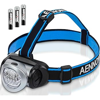 LED Head Torch with Red Lights for Running, Camping, Reading, Hiking ...