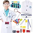 23 Pieces Scientist Costume Kids,Lab Coat Science Experiment Kit Dress ...