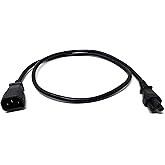MainCore 15cm short IEC C14 (Kettle) to C5 (Cloverleaf) Cable Power ...